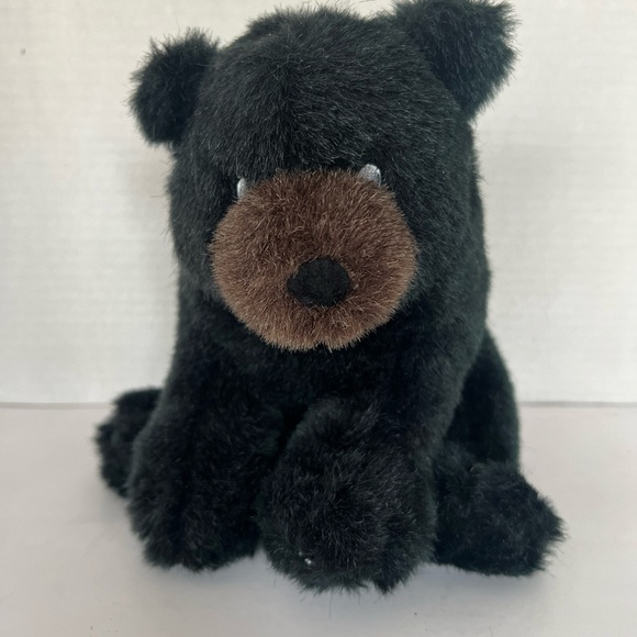 Toys | 7 Black Plush Black Bear Embroidered Eyes Stuffed Animal ...